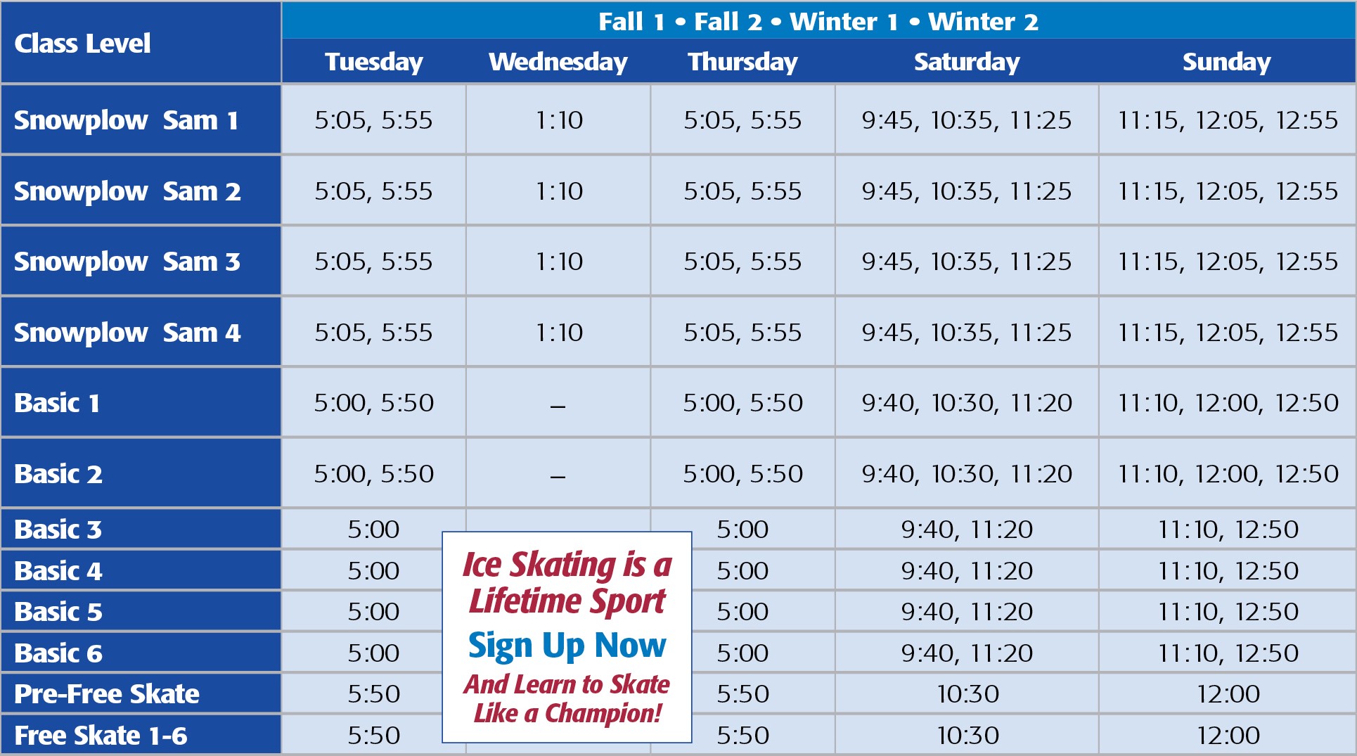 Ice Skating Lessons at Rocket Ice Skating Rink|Fitness & Fun